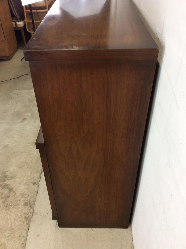 Mid-Century Modern Highboy Dresser with Beveled Drawer Faces For Sale ...