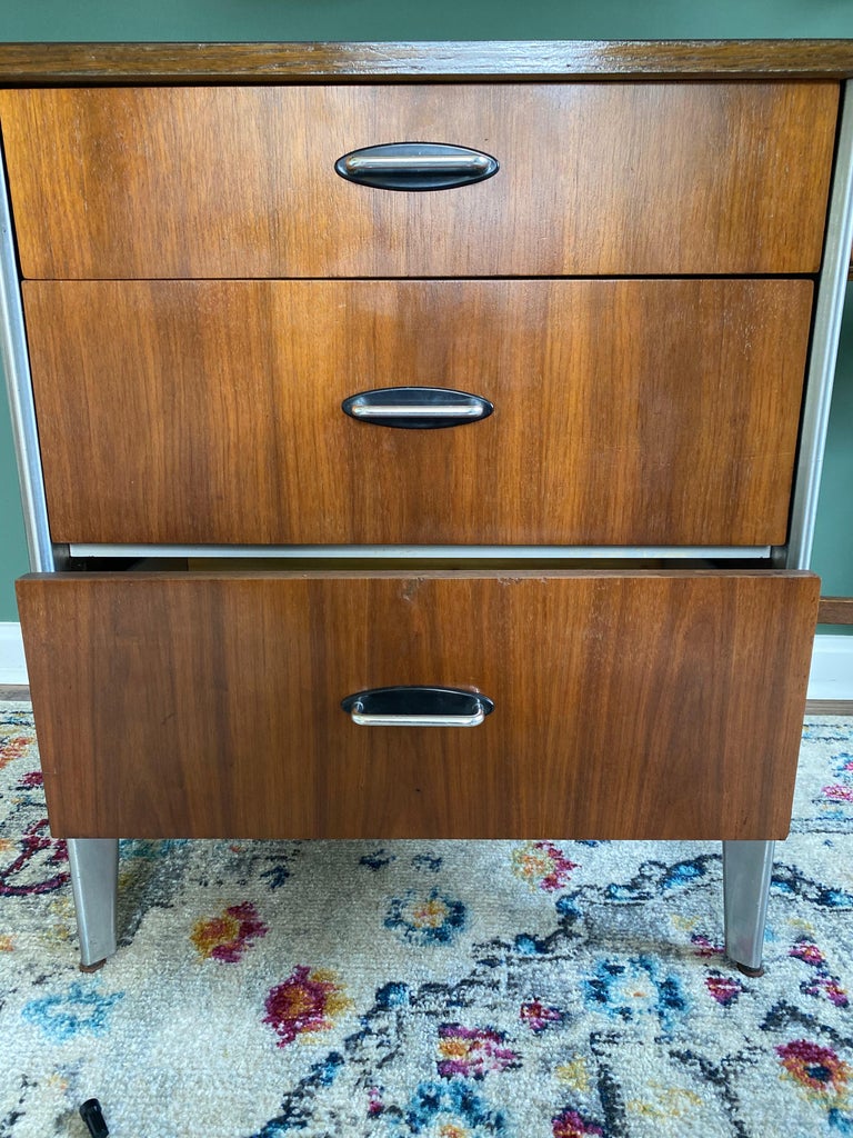 Mid-Century Modern Hill-Rom Co Steel Desk For Sale at 1stDibs