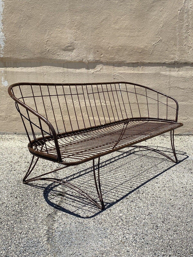 Mid-Century Modern Homecrest Wire Metal Iron Space Age Sofa at 1stDibs