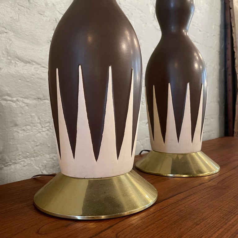 Mid-Century Modern Hourglass Table Lamps by Gerald Thurston For Sale at ...