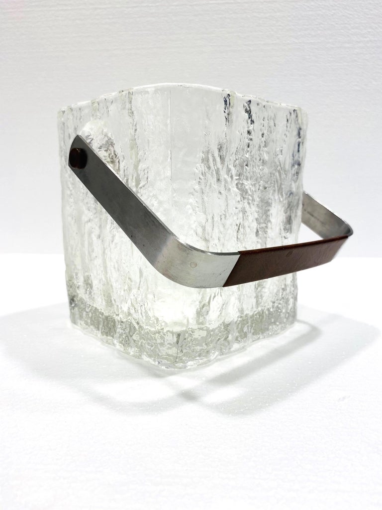 Mid-Century Modern Ice Bucket with Textured Ice Glass, Japan, circa ...