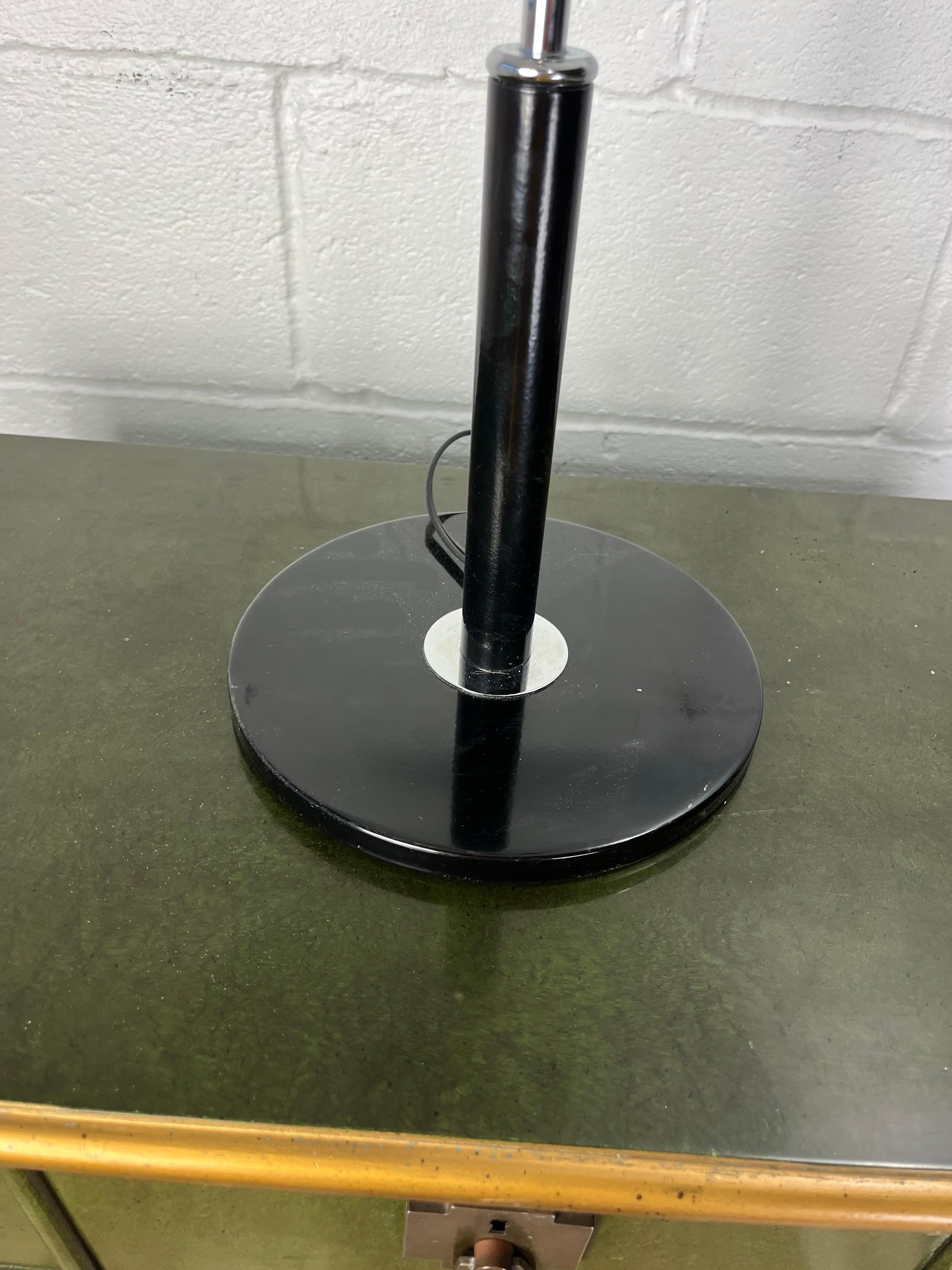 Mid-Century Modern IKEA Table Lamp with Glass Shade and Chrome Base For ...