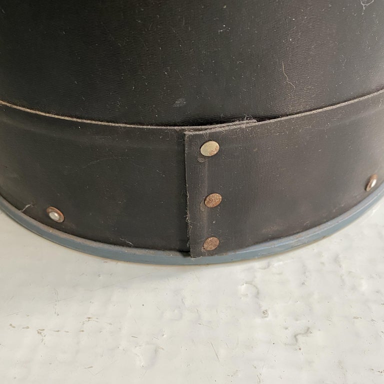 Mid-Century Modern Industrial Black Plastic and Metal Bin by Victor ...