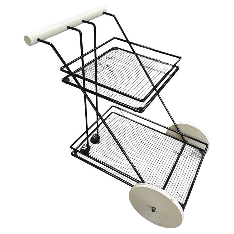 Mid-Century Modern Italian Bar Cart, 1980s For Sale at 1stDibs