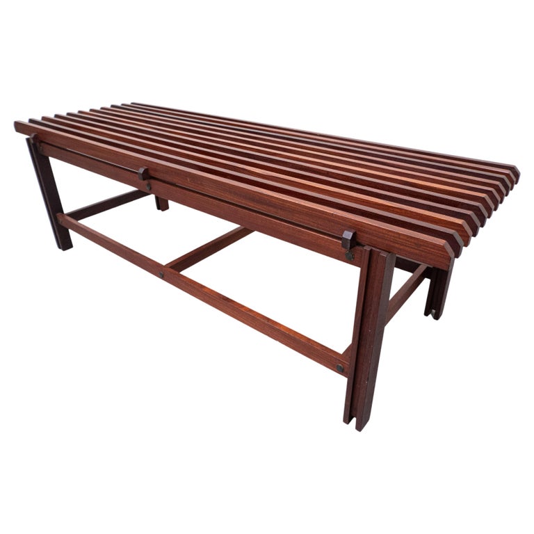 Mid-Century Modern Italian Bench, Teak, 1960s For Sale at 1stDibs