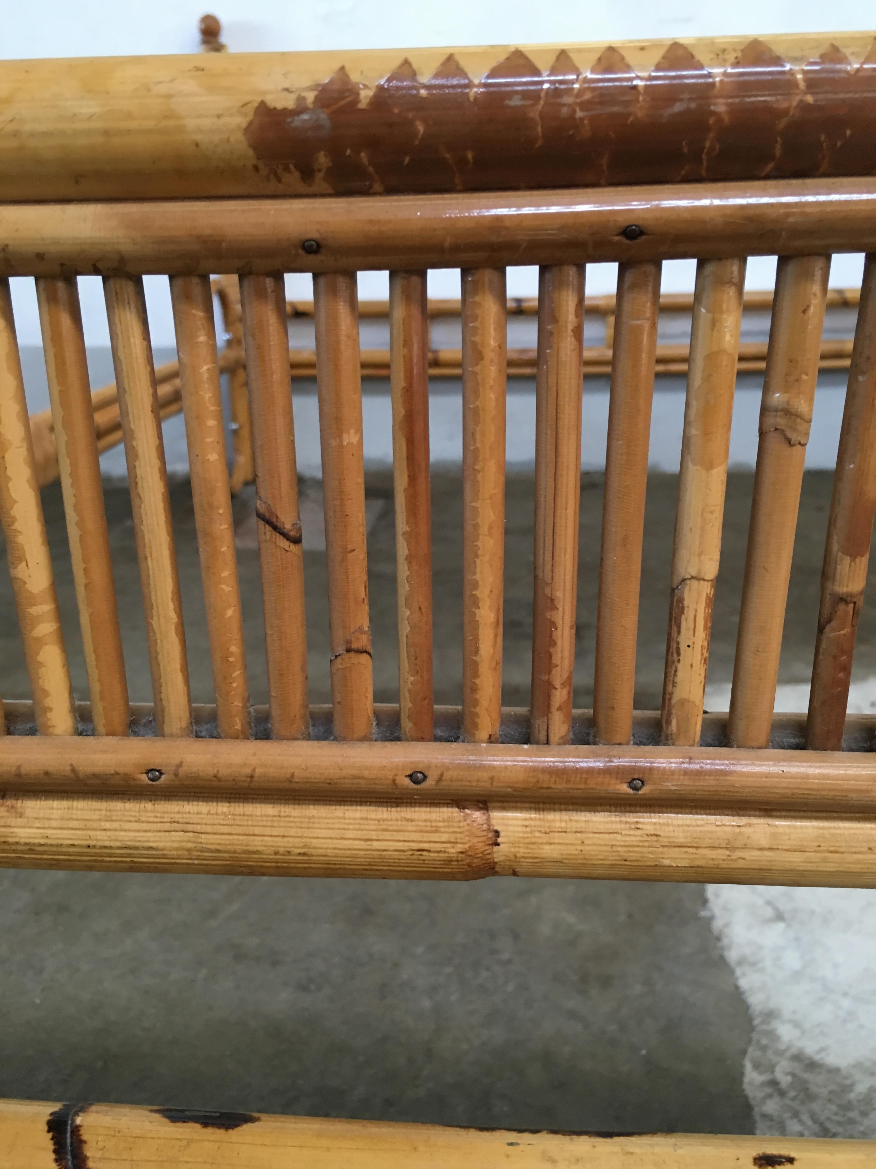 Mid-Century Modern Italian Bonacina Bamboo Bed Frame, 1970s For Sale at ...