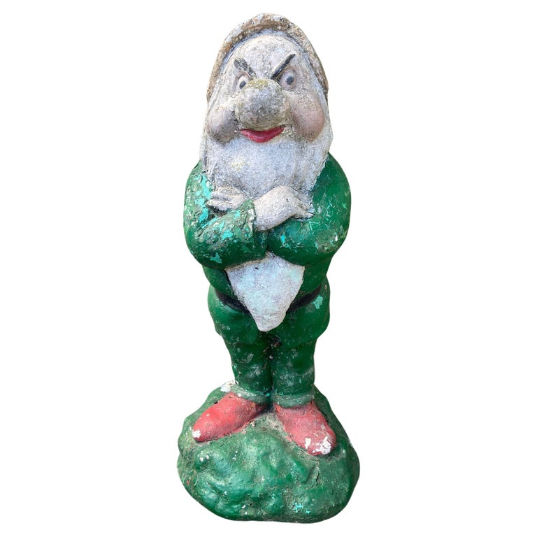 Mid-Century Modern Italian Concrete "Brontolo" Snow White and the Seven ...