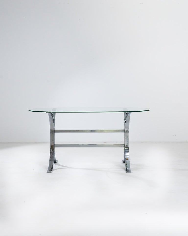 Mid-Century Modern Italian Glass Dining Table For Sale at 1stDibs