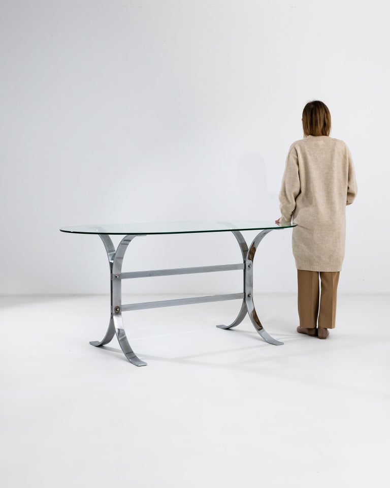 Mid-Century Modern Italian Glass Dining Table For Sale at 1stDibs