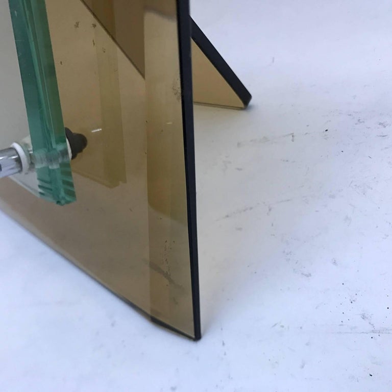 Mid-Century Modern Italian Heavy Glass Picture Frame by Cristal Art ...