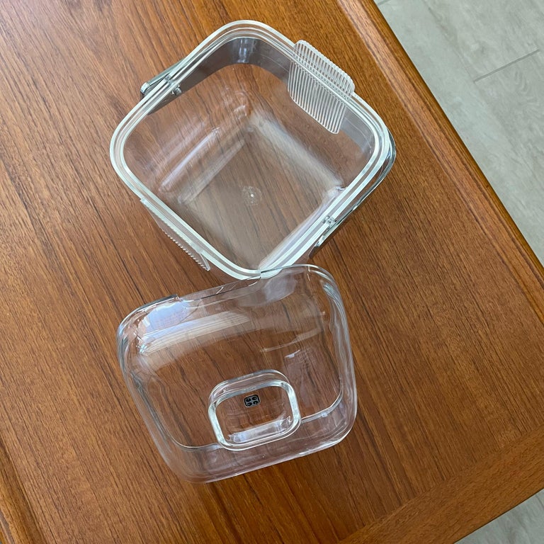 Mid-Century Modern Italian Lucite Ice Bucket by Guzzini For Sale at 1stDibs