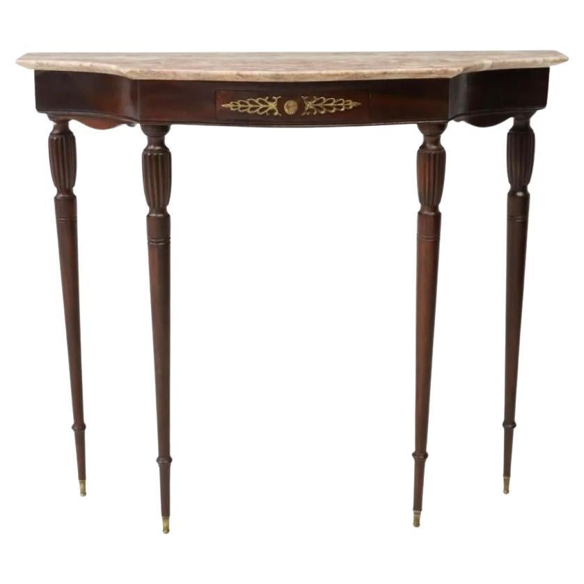 Mid-Century Modern Italian Marble Console Table For Sale at 1stDibs