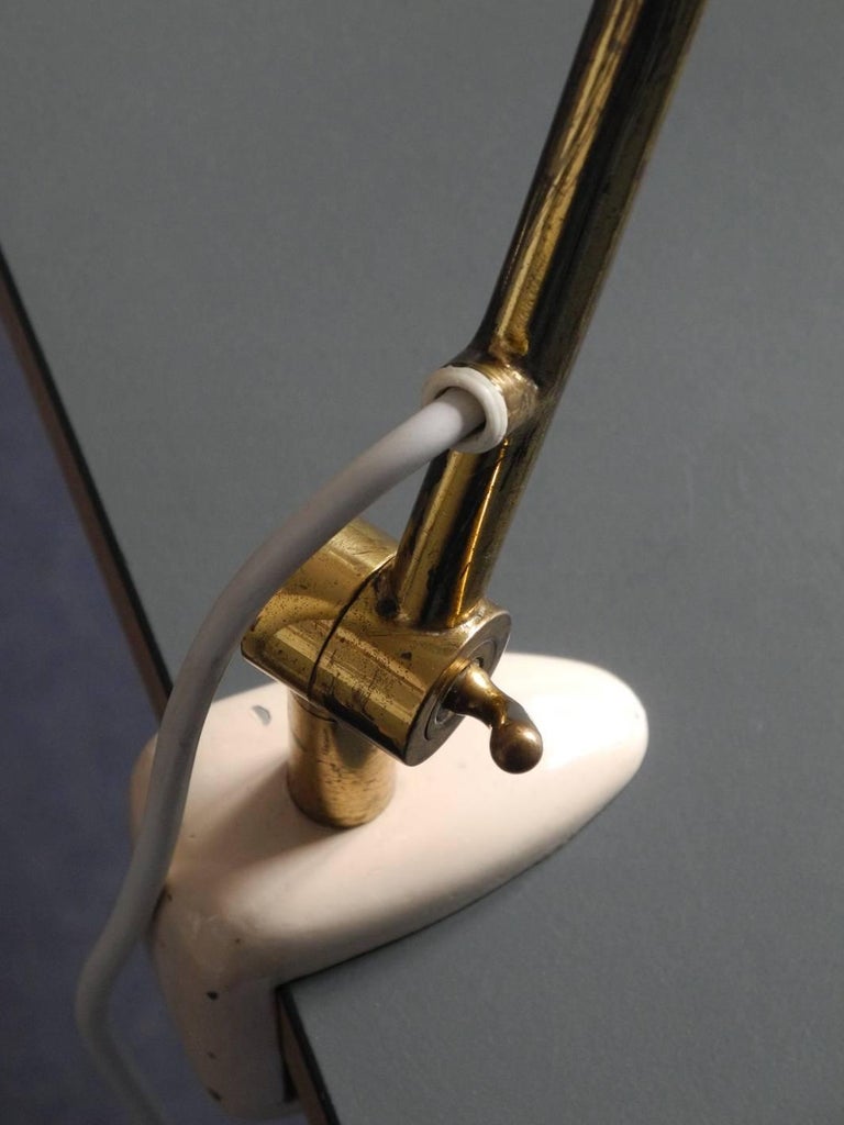 Mid-Century Modern Italian Modern Brass Joint Clamp Lamp with Cone ...