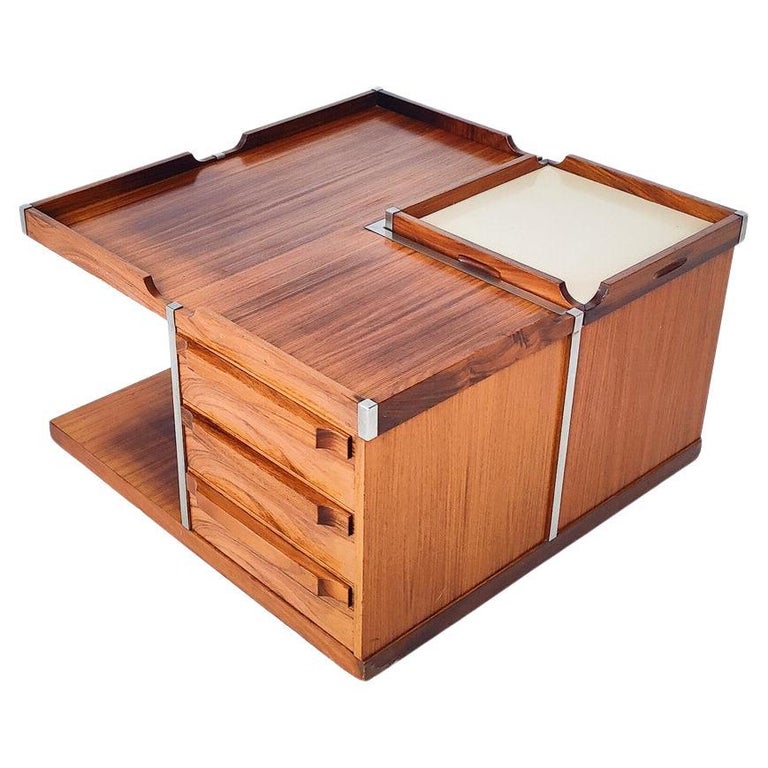 Mid-Century Modern Italian Modular Coffee Table with Built-in Storage ...