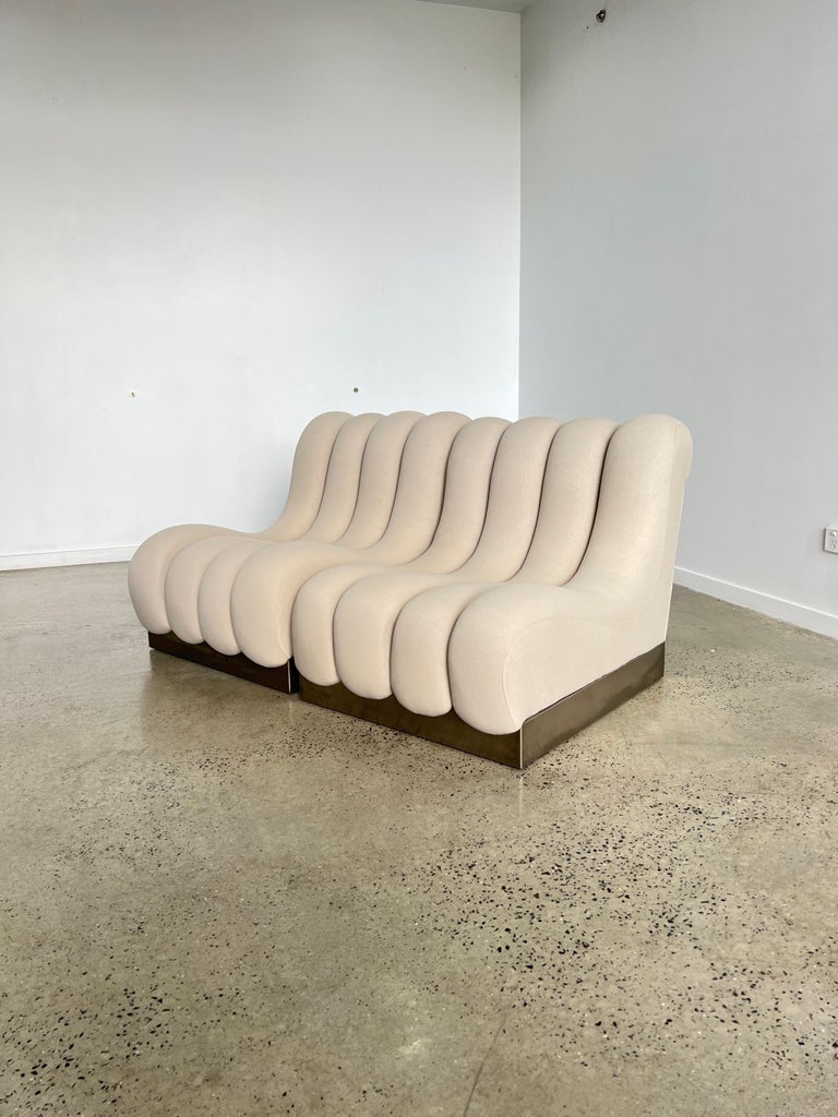 Mid-Century Modern Italian Modular Sofa Chairs For Sale at 1stDibs