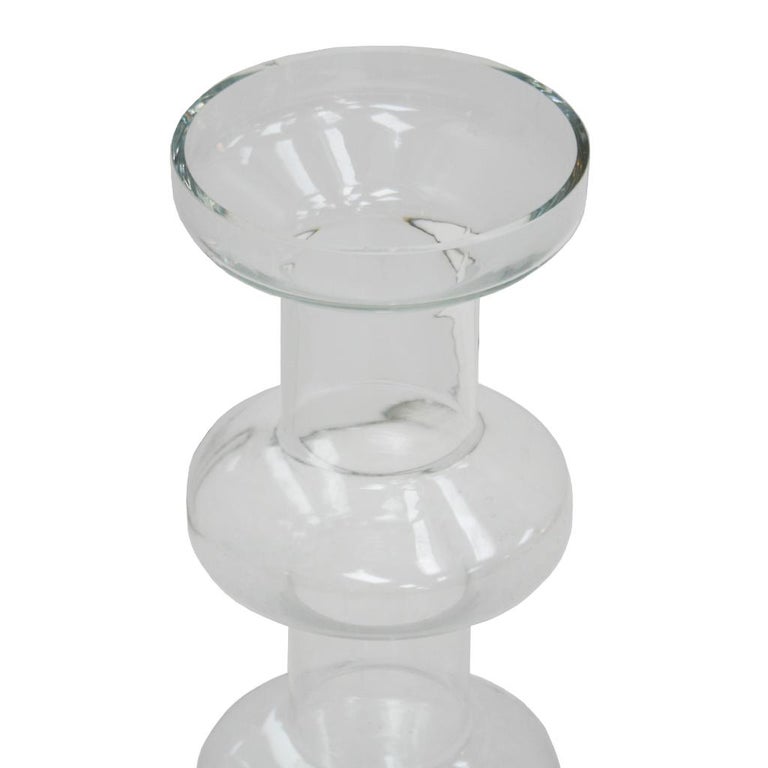 Mid-Century Modern Italian Molded Glass Vase For Sale at 1stDibs