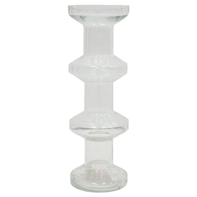 Mid-Century Modern Italian Molded Glass Vase For Sale at 1stDibs