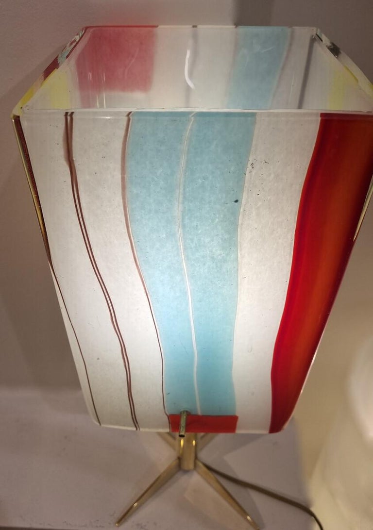 Mid-Century Modern Italian Murano Glass Desk Lamp attributed to AVeM ...