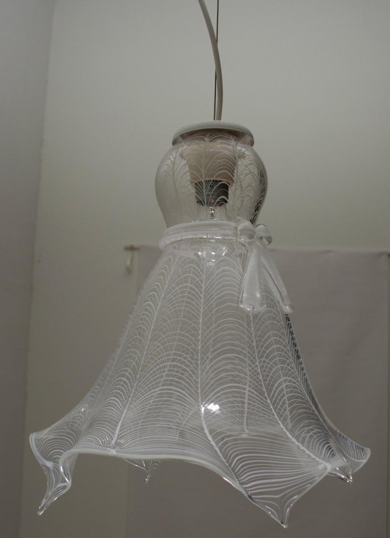 Mid-Century Modern Italian Murano Glass Handkerchief Ceiling Lamp ...
