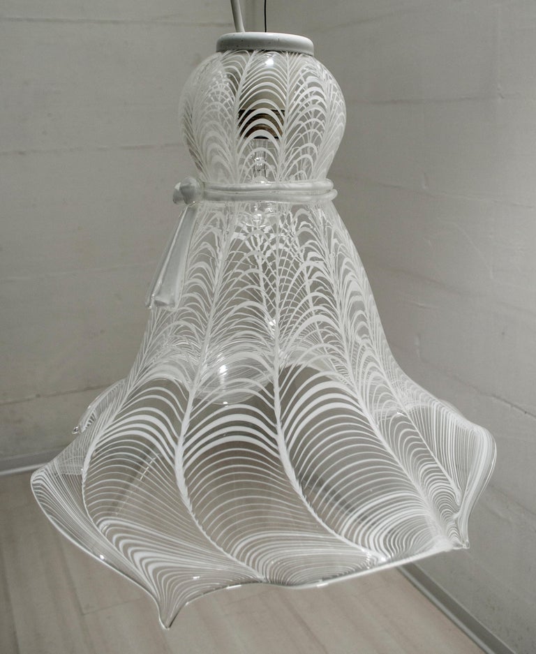 Mid-Century Modern Italian Murano Glass Handkerchief Ceiling Lamp ...