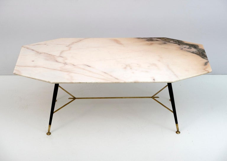 Mid-Century Modern Italian Onyx and Brass Coffee Table, 1950s at 1stDibs