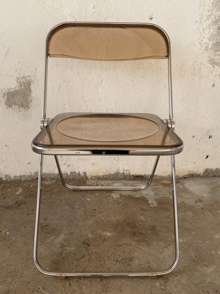 Mid-Century Modern Italian Pair of Giancarlo Piretti "Plia" Folding ...