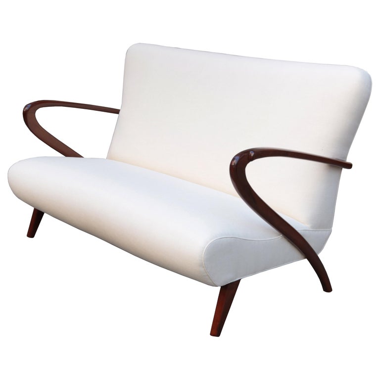 Mid-Century Modern Italian Setee For Sale at 1stDibs