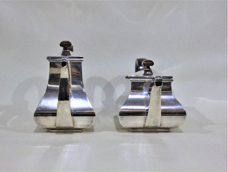 Mid-Century Modern Italian Silver Plated Tea and Coffee Set For Sale at ...