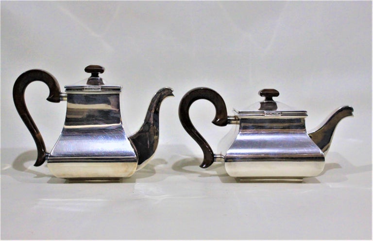 Mid-Century Modern Italian Silver Plated Tea and Coffee Set For Sale at ...