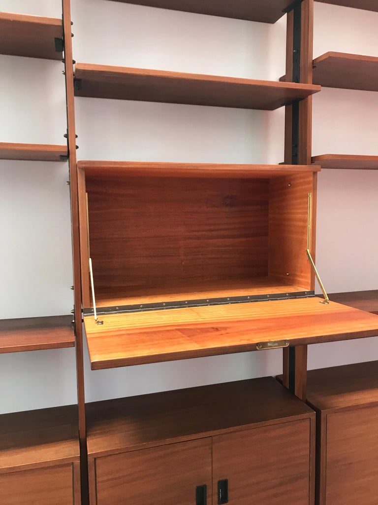Mid-Century Modern Italian Teak Shelves Bookcase by La Sorgente Dei ...