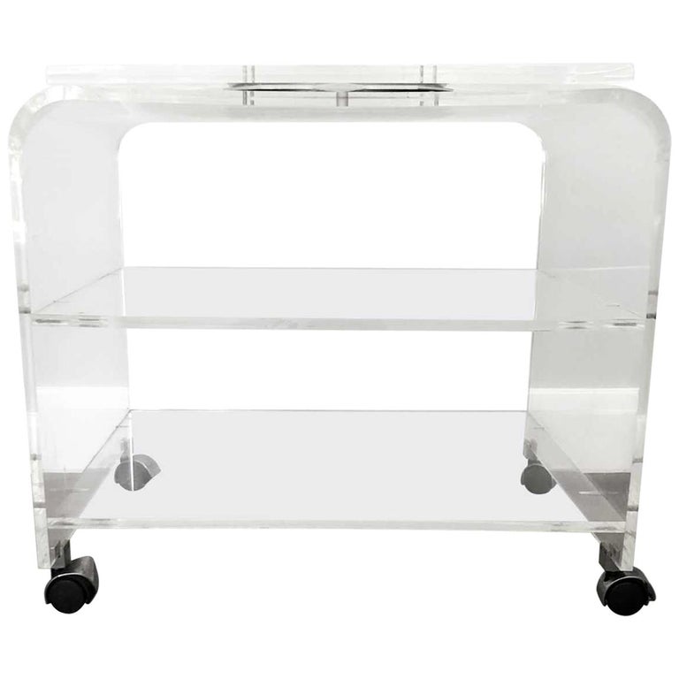 Mid-Century Modern Italian Waterfall Media Stand For Sale at 1stDibs