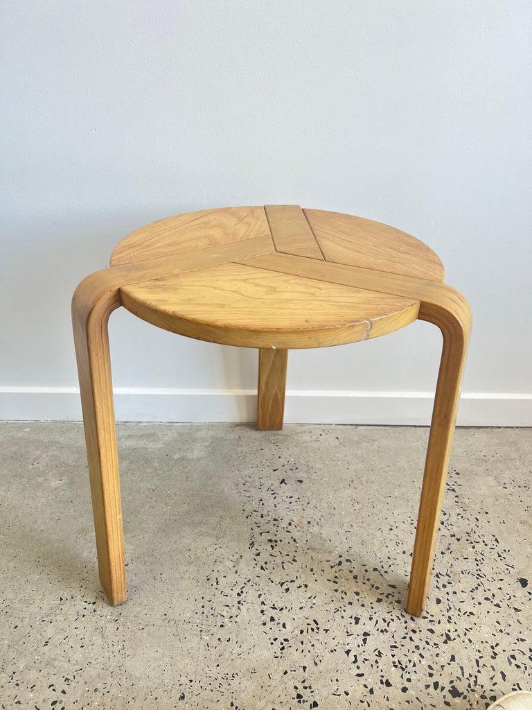 Mid-Century Modern Italian Wood Stool by A.Simoni and G. Del Piero for ...