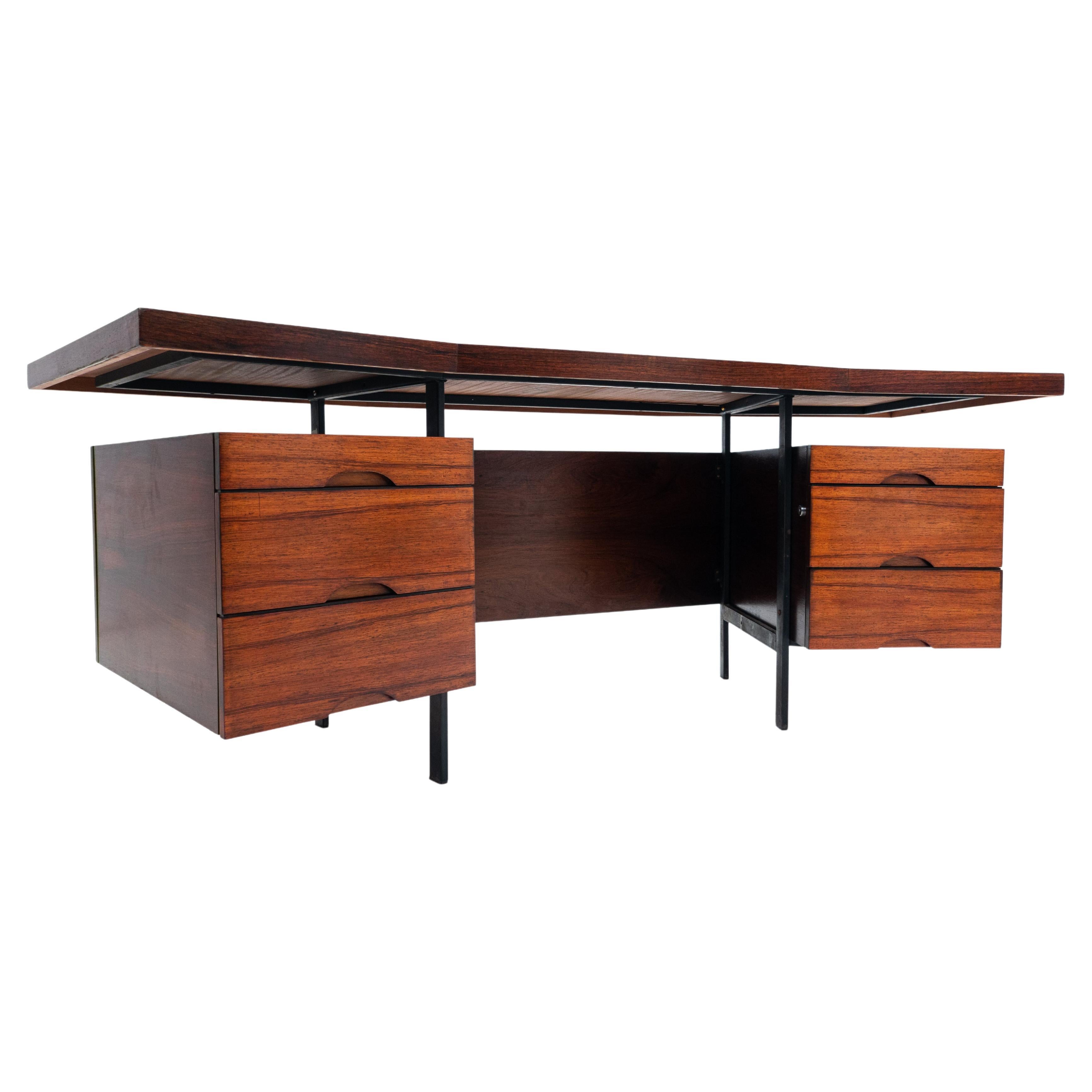 Mid-Century Modern Italian Wooden Desk with Drawers, Italy, 1960s at ...