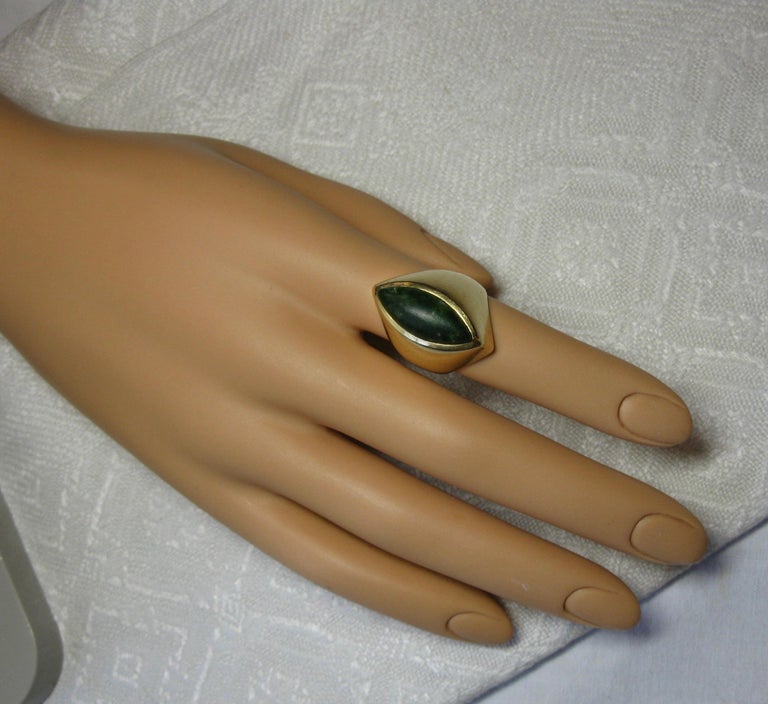 Mid-Century Modern Jade 14 Karat Gold Ring Retro, circa 1960 For Sale ...