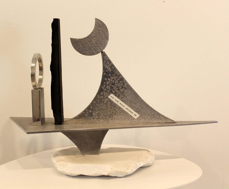 Mid-Century Modern James Nani Sun and Moon Divided 98 Modern Sculpture ...