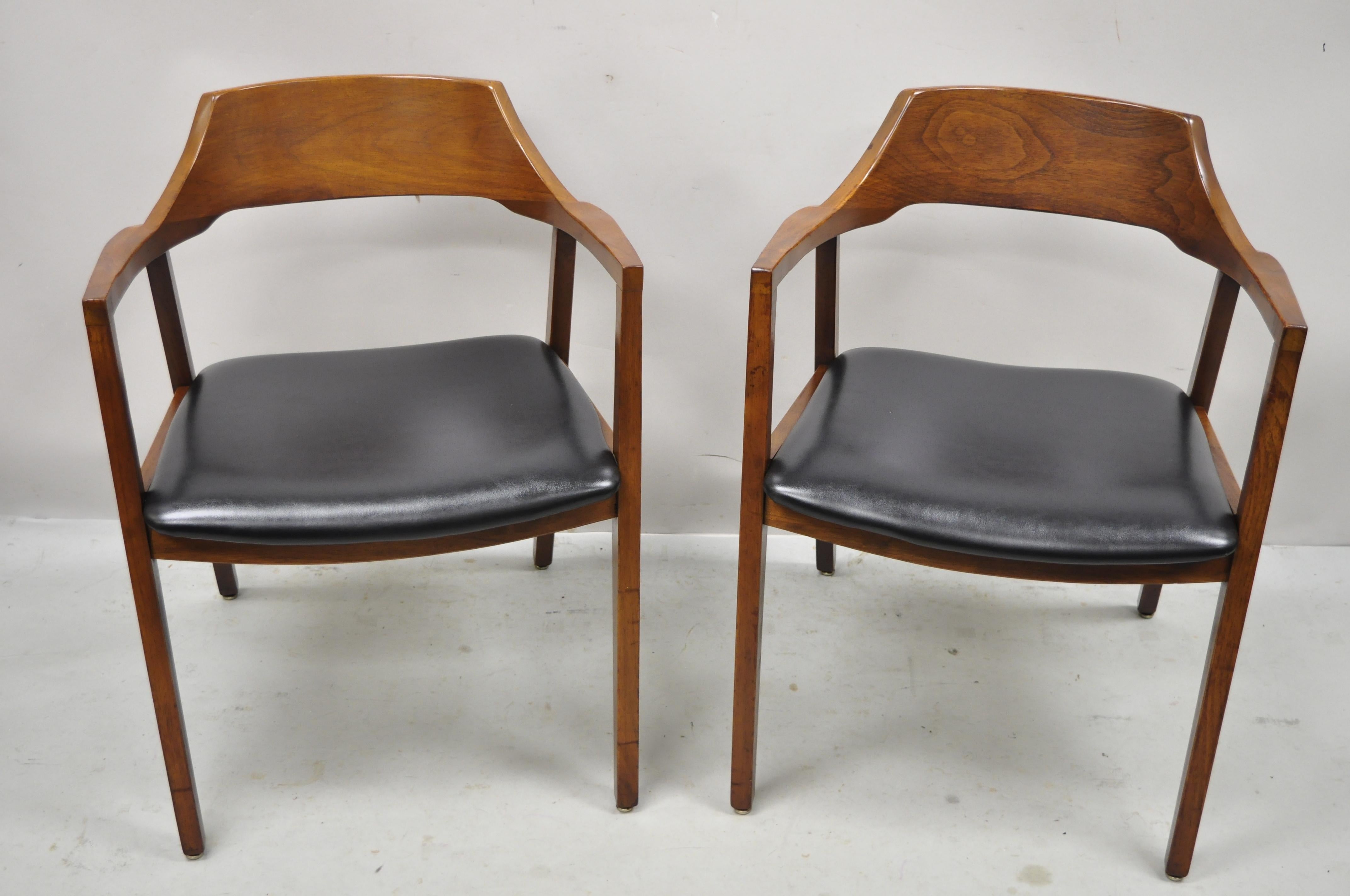 Mid-Century Modern Jasper Chair Walnut Sculptural Lounge Arm Chairs, a ...