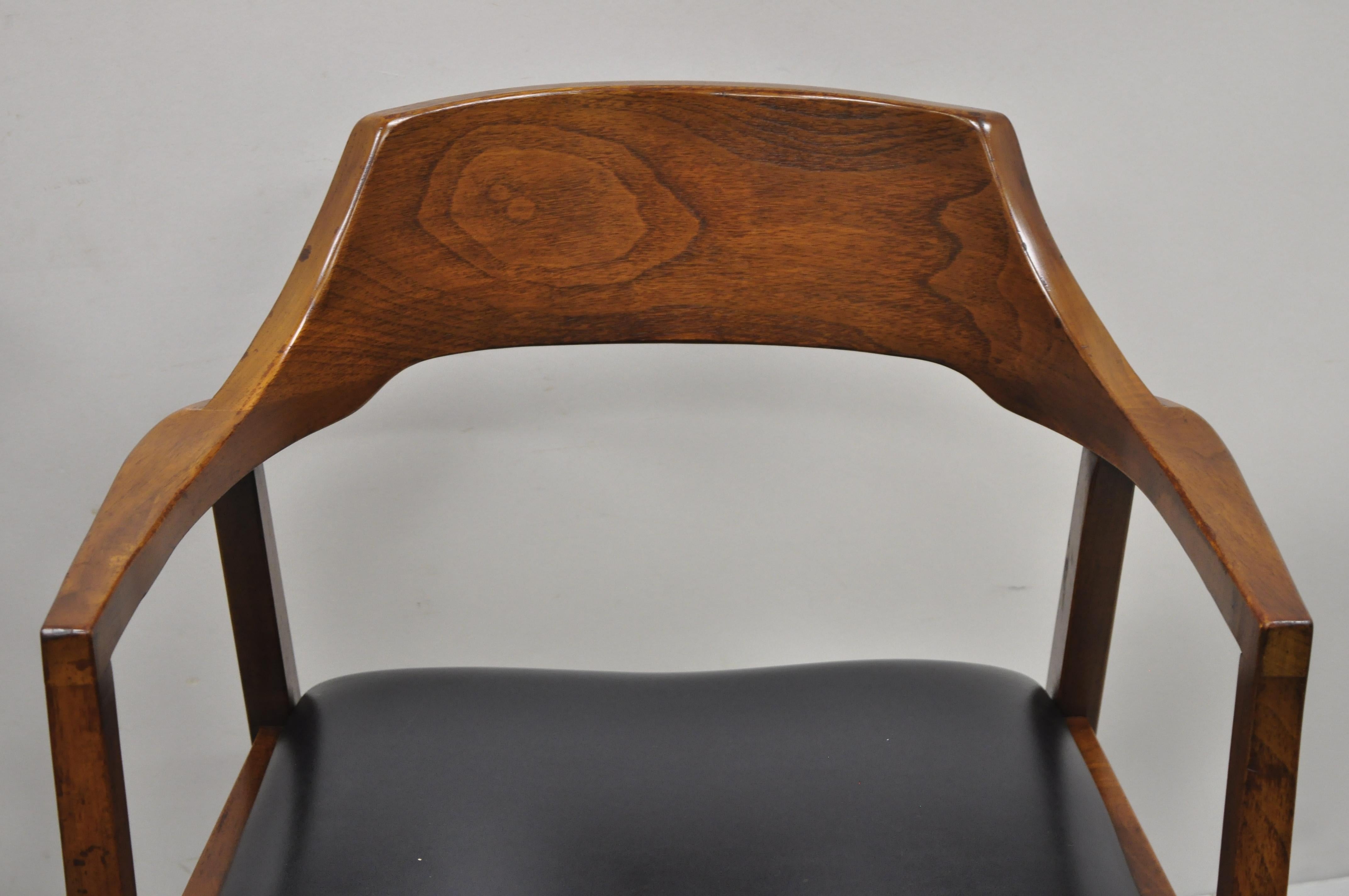 Mid-Century Modern Jasper Chair Walnut Sculptural Lounge Arm Chairs, a ...