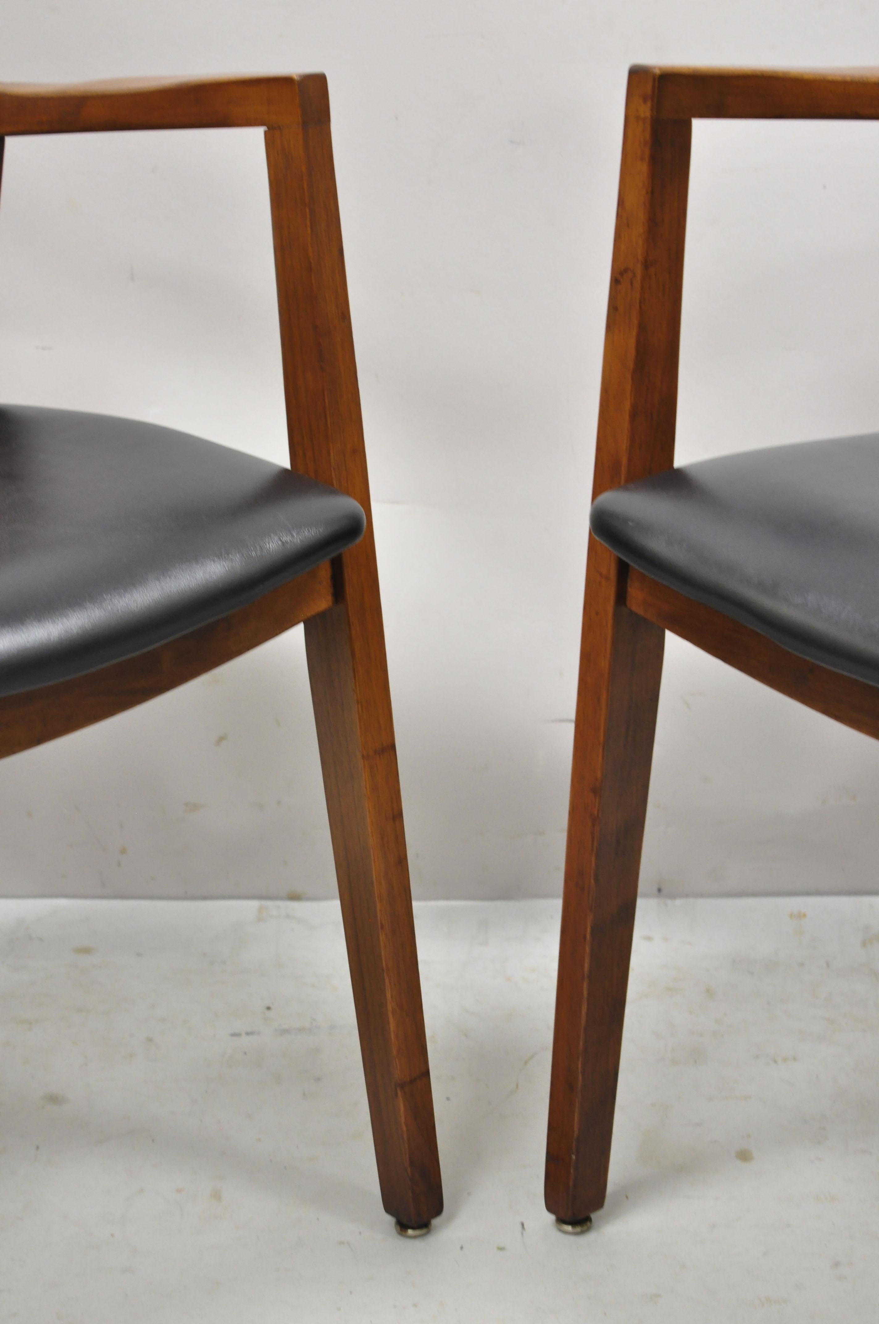 Mid-Century Modern Jasper Chair Walnut Sculptural Lounge Arm Chairs, a ...