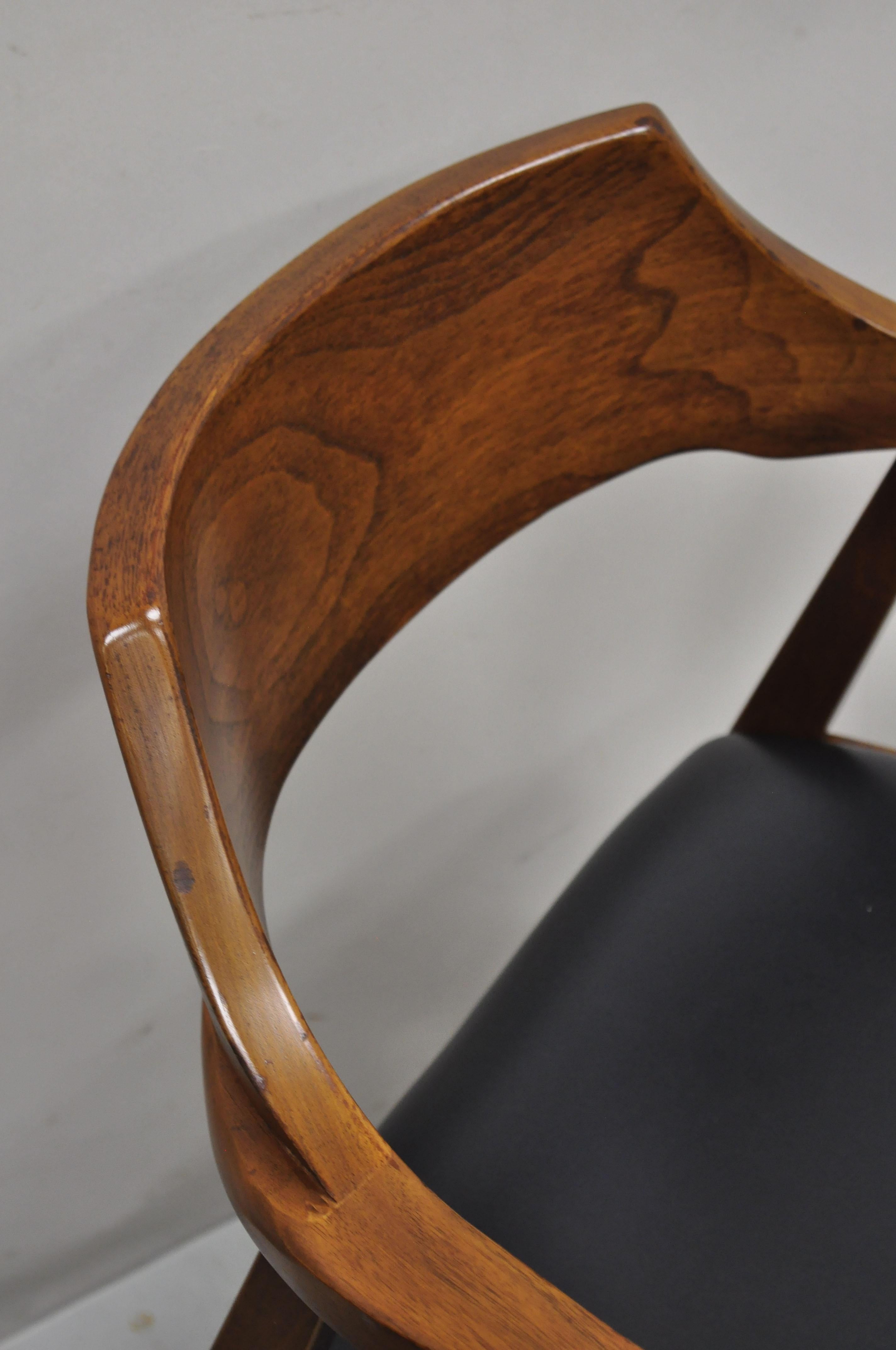 Mid-Century Modern Jasper Chair Walnut Sculptural Lounge Arm Chairs, a ...