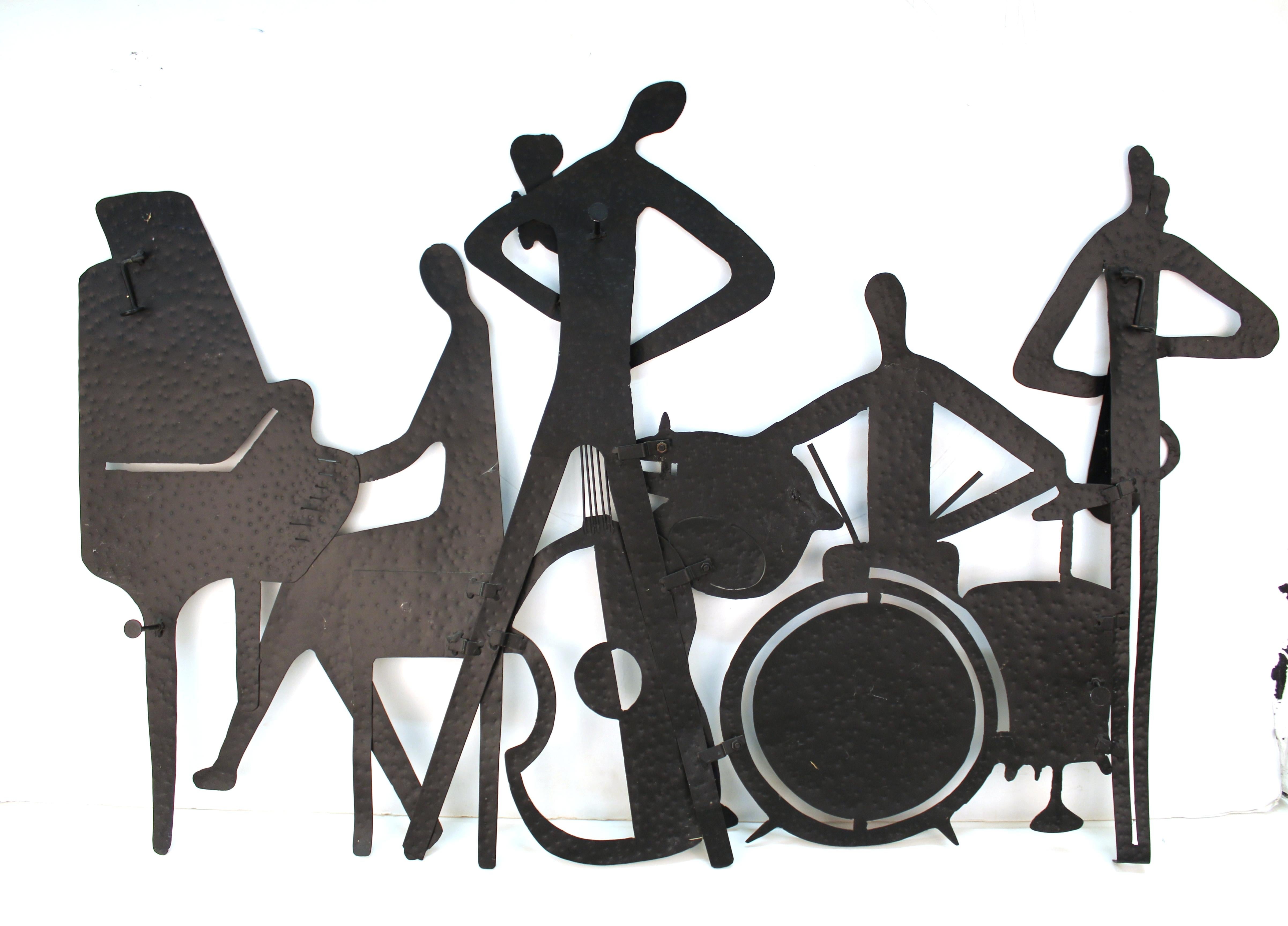 Mid-Century Modern Jazz Musicians Metal Wall Sculpture at 1stDibs ...