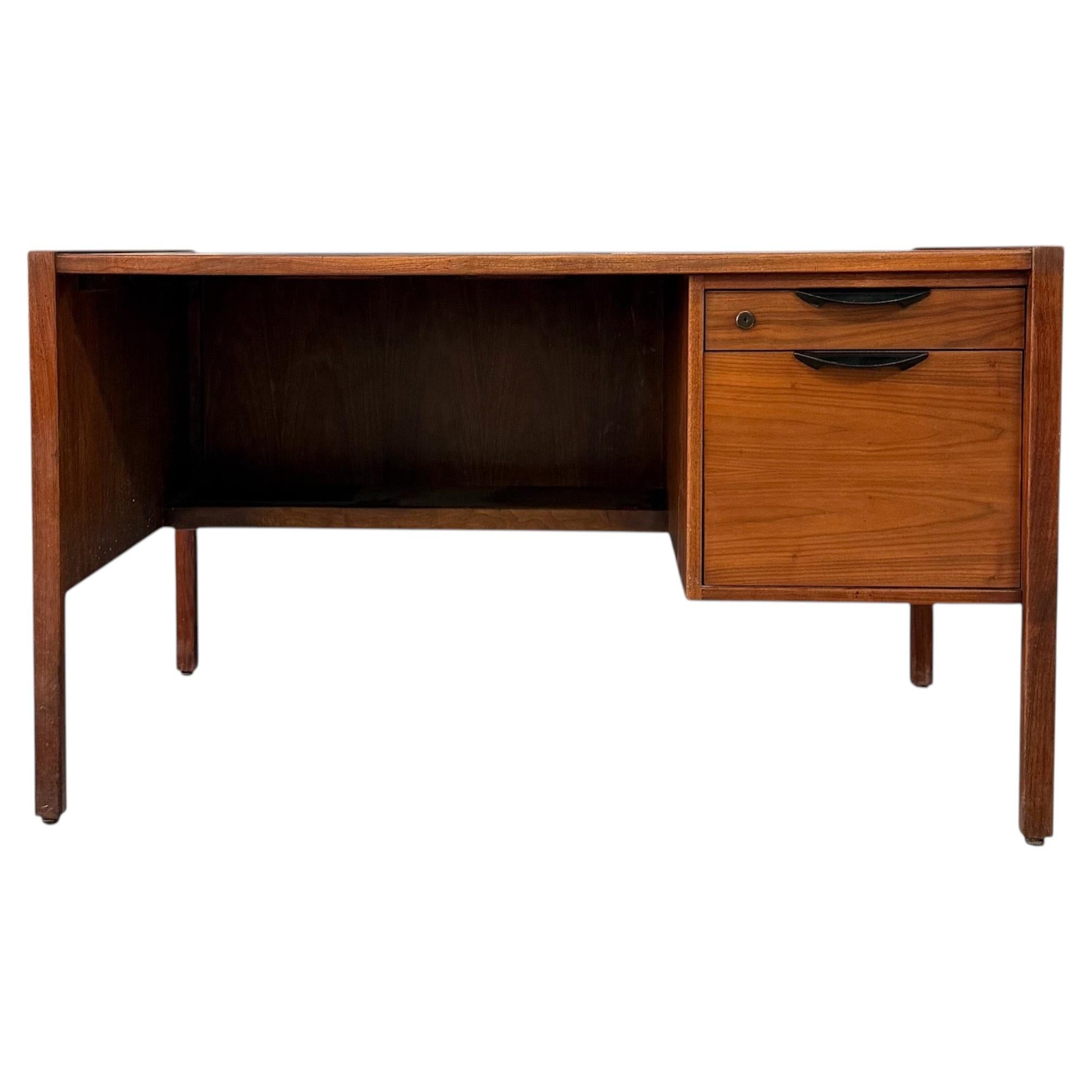1960s Jens Risom MCM Tapered Walnut Wastebasket / Trash Can with ...