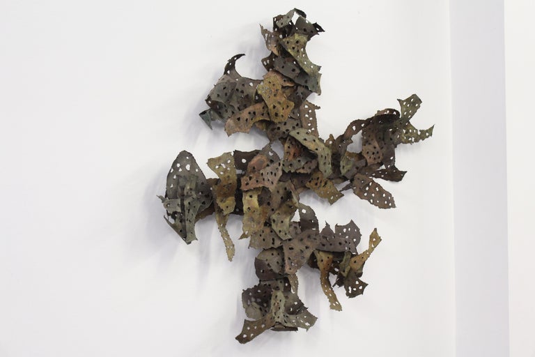 Mid-Century Modern Jere Style Abstract Free-Form 3D Metal Wall Hanging ...