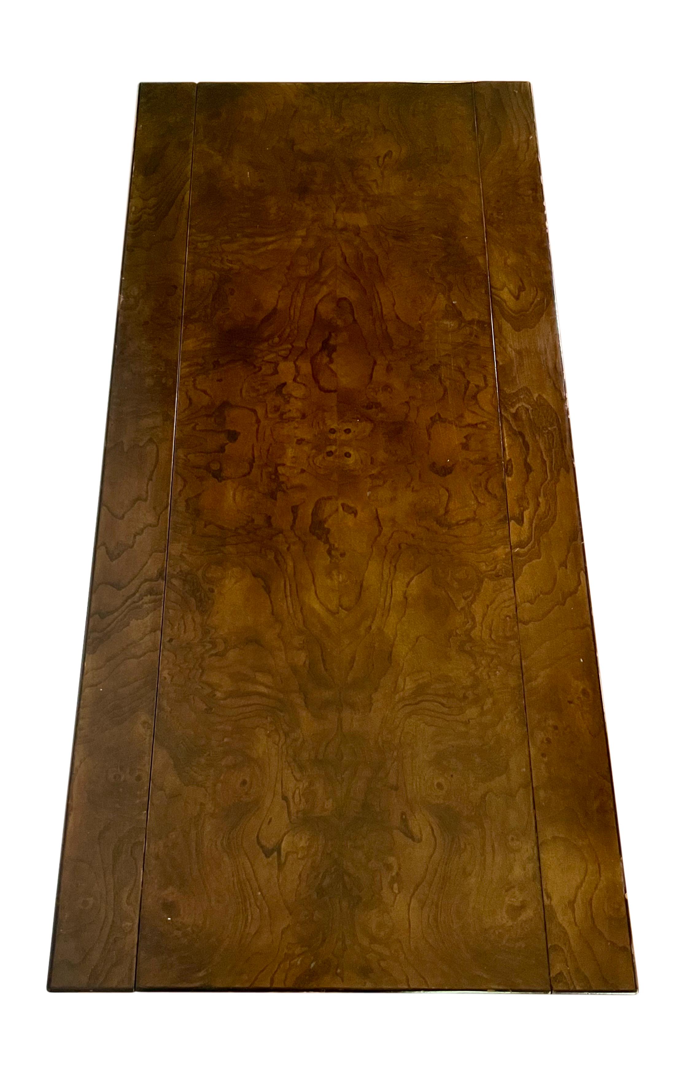 Mid Century Modern John Widdicomb Burl Console Table at 1stDibs