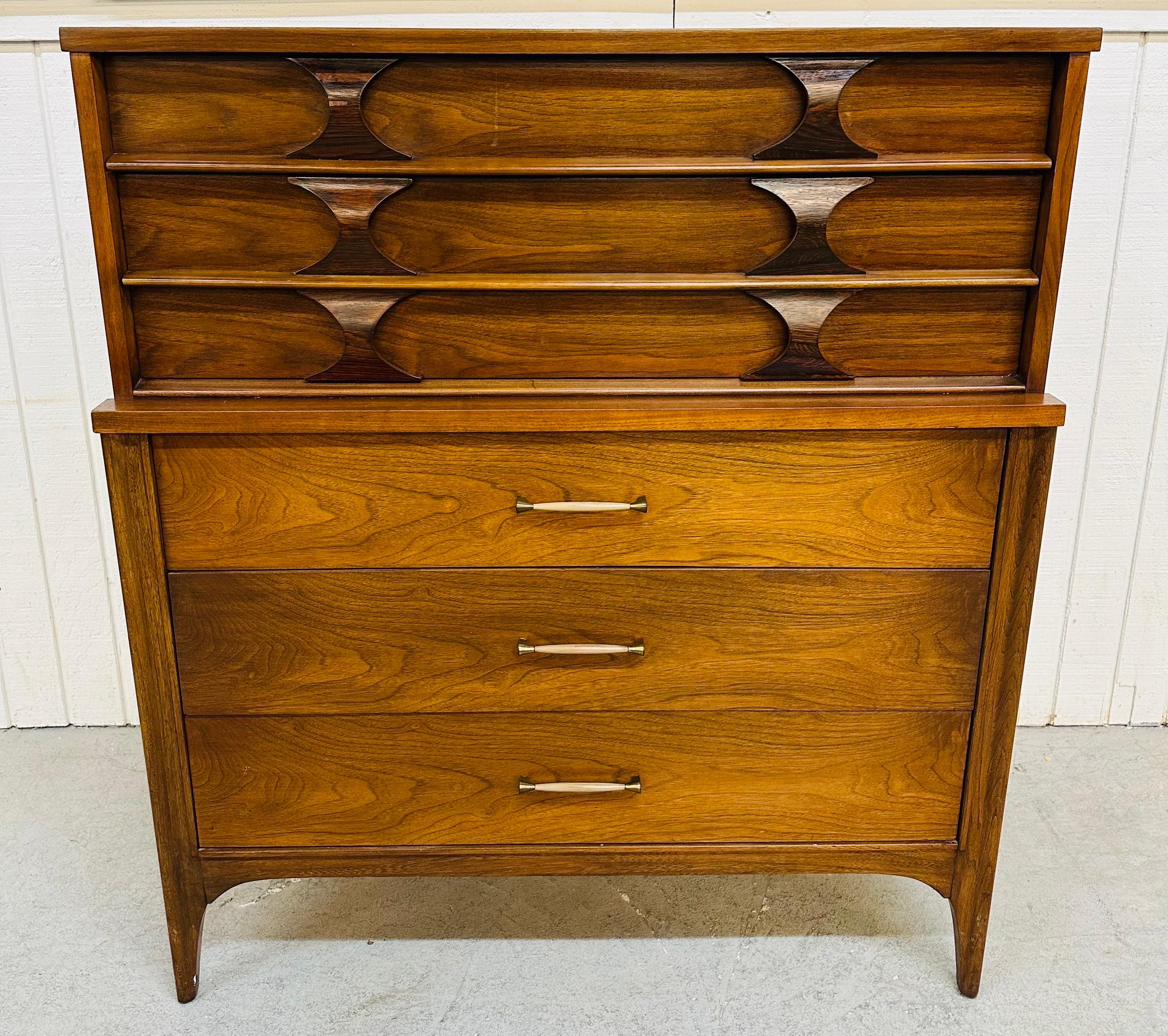 Mid-Century Modern Kent Coffey Perspecta Walnut High Chest For Sale at ...