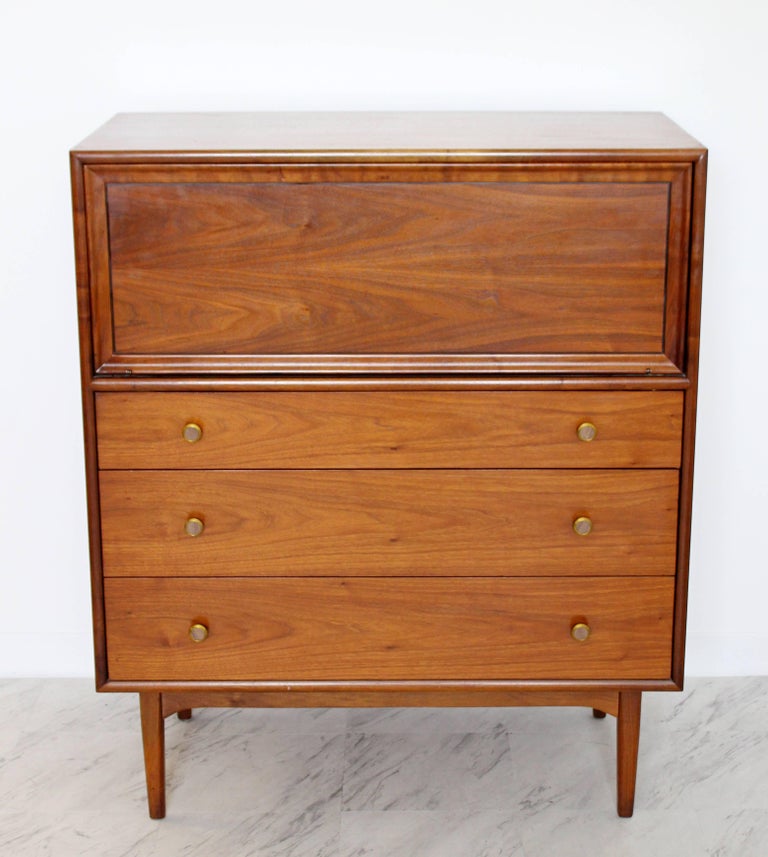 Mid-Century Modern Kipp Stewart for Drexel Declaration Walnut Highboy ...