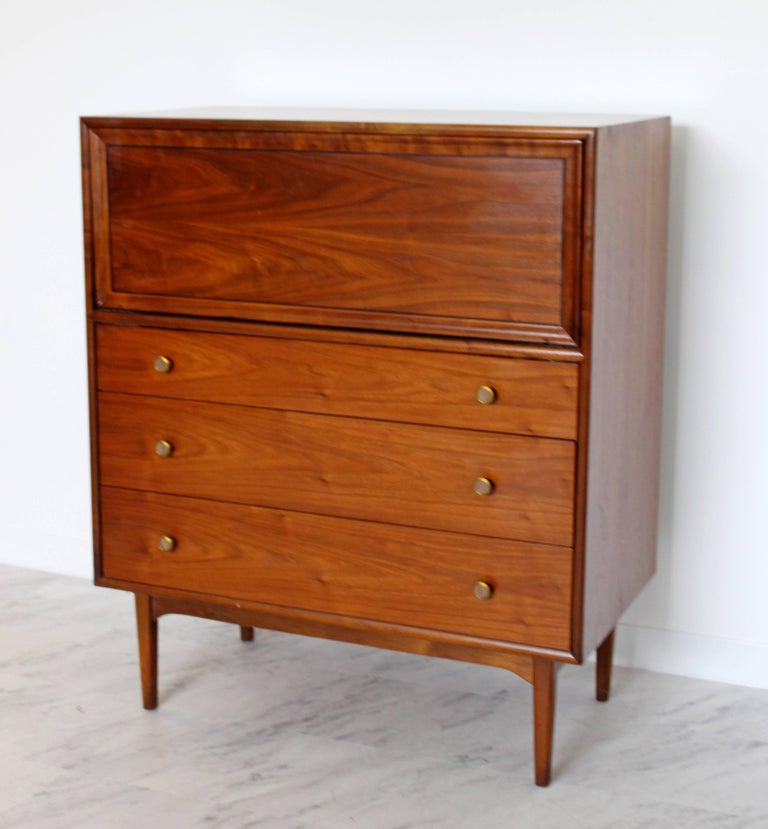 Mid-Century Modern Kipp Stewart for Drexel Declaration Walnut Highboy ...