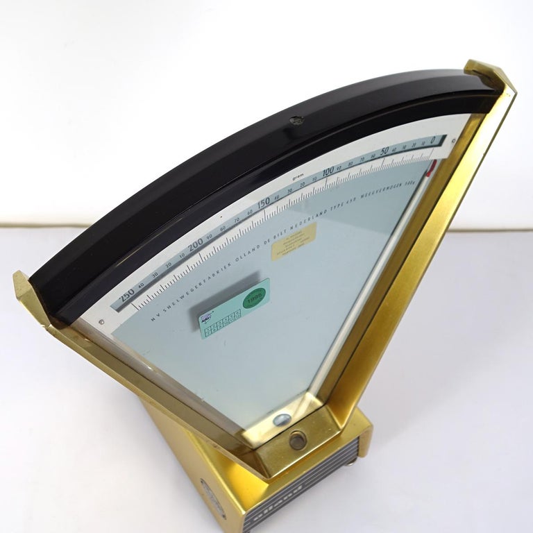 Mid-Century Modern Kitchen Scale by Olland De Bilt Nederland in Gold ...