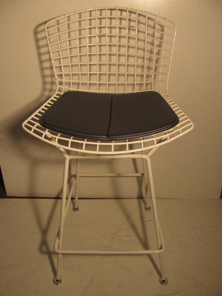 Mid-Century Modern Knoll Bertoia Wire Bar Counter Stool For Sale at 1stDibs