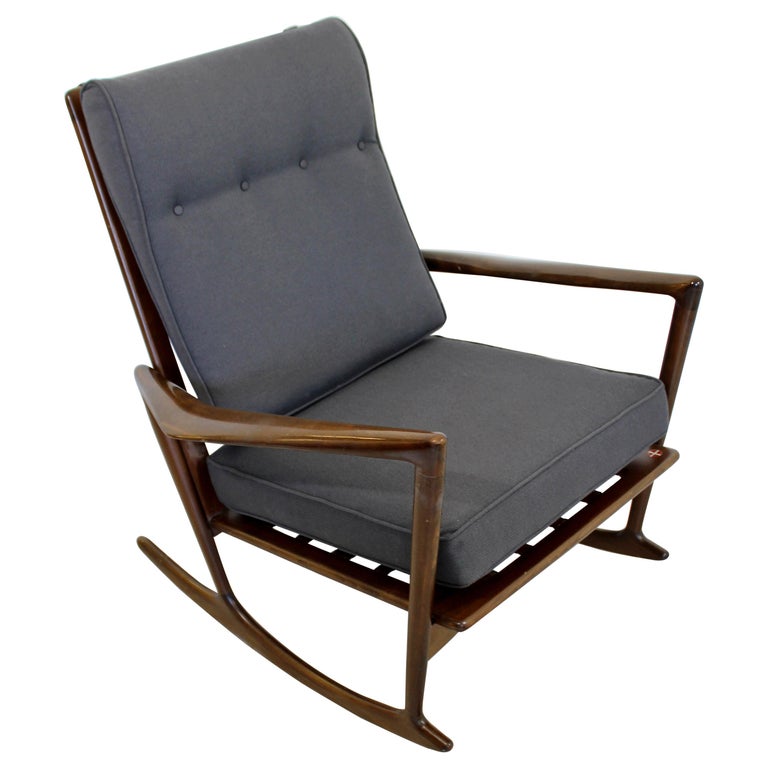 Mid-Century Modern Kofod Larsen Selig Danish Rocking Lounge Chair ...