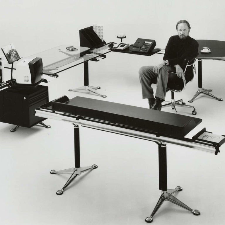 Mid-Century Modern L-Shaped Executive Desk by Bruce Burdick for Herman ...